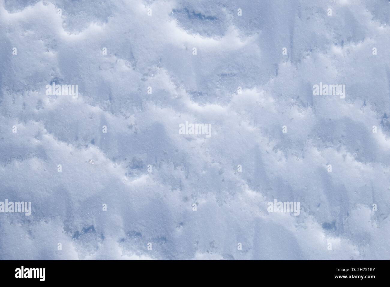 Texture of winter snow surface. Blue natural snow background with ...