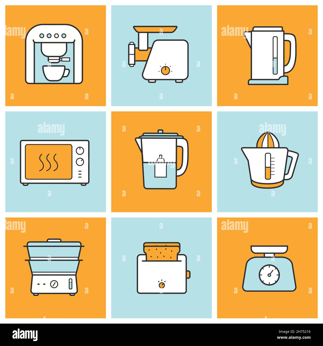 Meat grinder icon color hi-res stock photography and images - Alamy