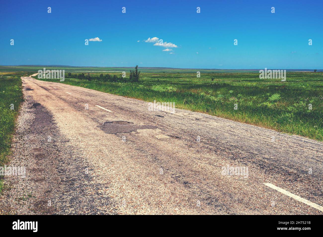 Repaired asphalt road in hi-res stock photography and images - Alamy