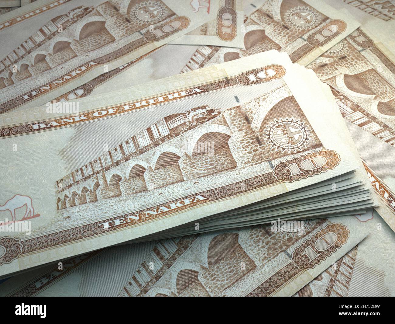 Money of Eritrea. Nakfa bills. ERN banknotes. 10 Afar. Business ...