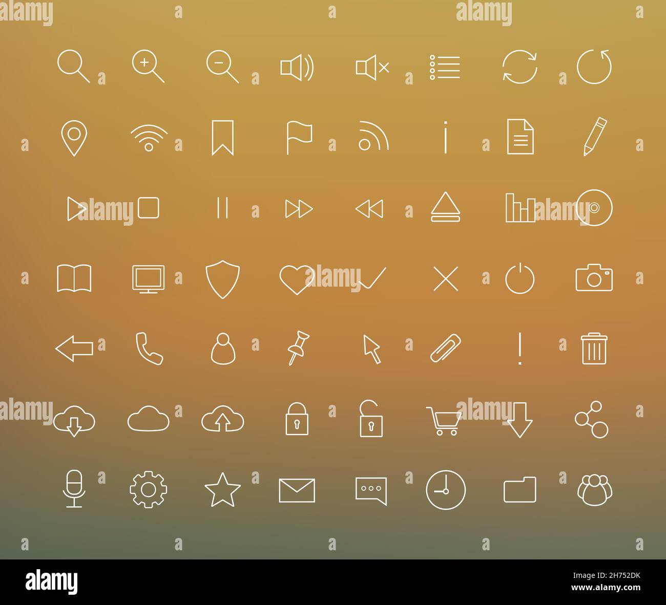 Digital thin line icons set Stock Vector Image & Art - Alamy