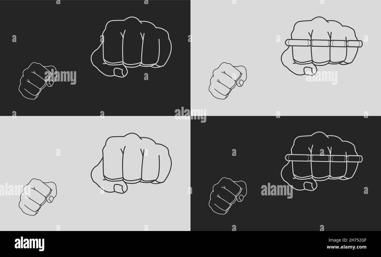 Fists clenched black Stock Vector Images - Alamy