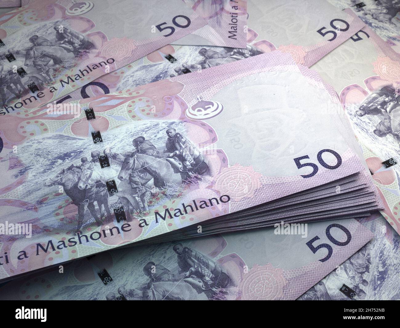 Money of Lesotho. Loti bills. LSL banknotes. 50 English. Business ...