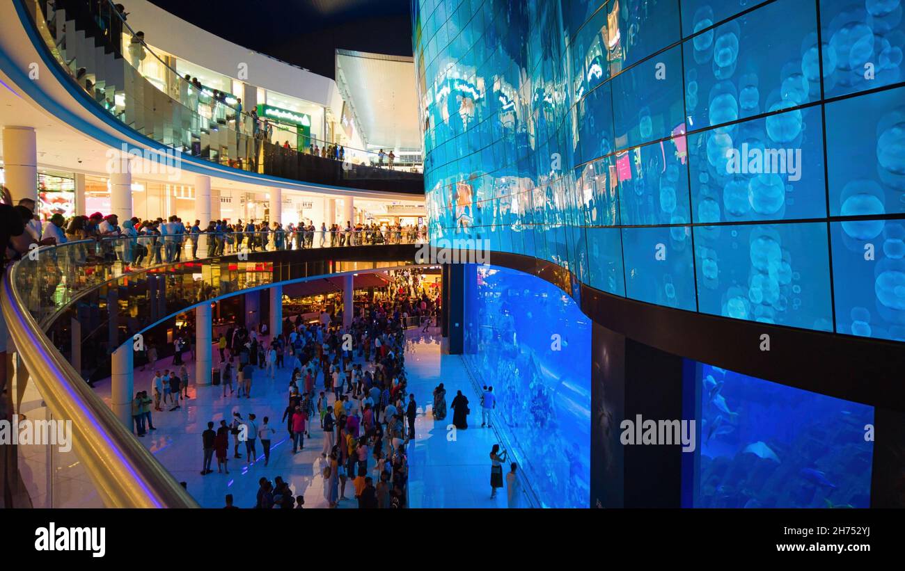 DUBAI, UNITED ARAB EMIRATES - Jul 26, 2019: A closeup of a giant curve ...