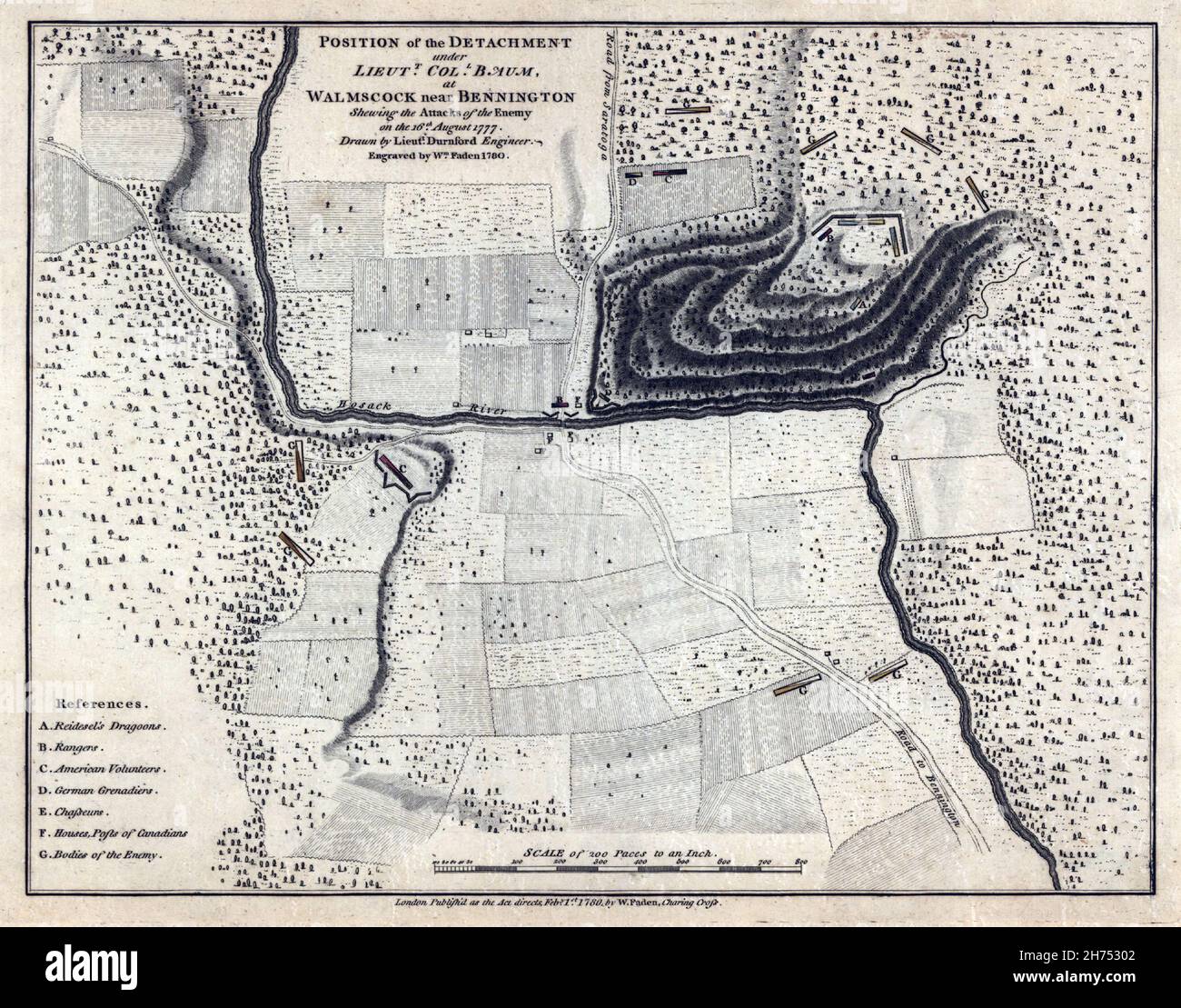 Battle of bennington 1777 map hi-res stock photography and images - Alamy