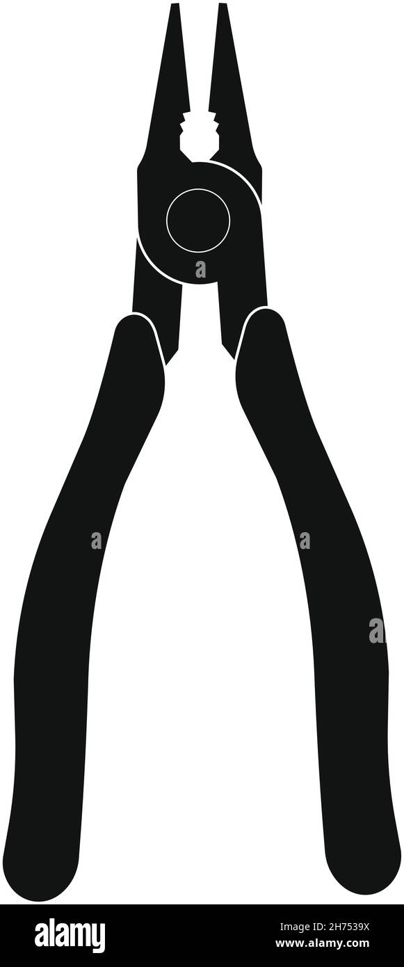 Construction rubber handle pliers icon. Black Stock Vector Image & Art ...