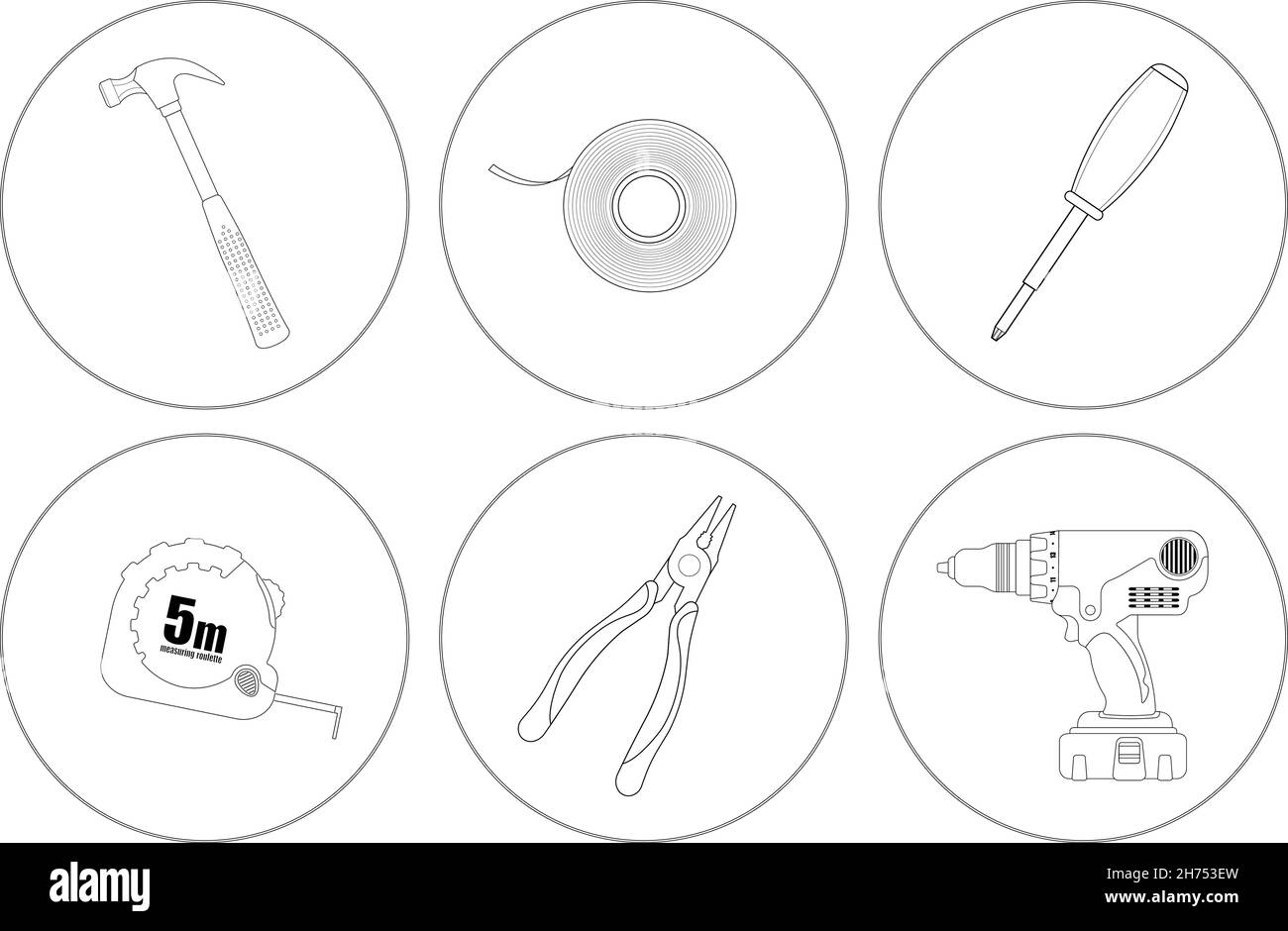 Insulation tools Stock Vector Images - Alamy