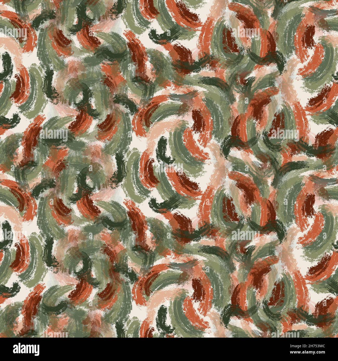 Western marbled mottle seamless raster pattern. Bohemian desert orange ...