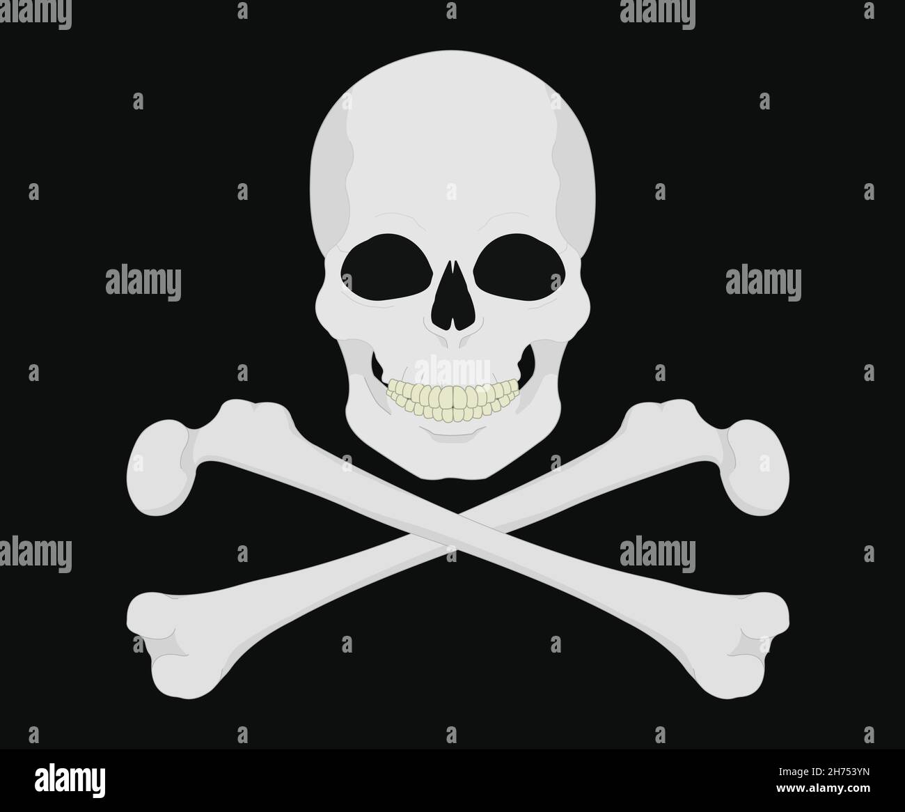 Jolly Roger. Skull with crossbones Stock Vector Image & Art - Alamy
