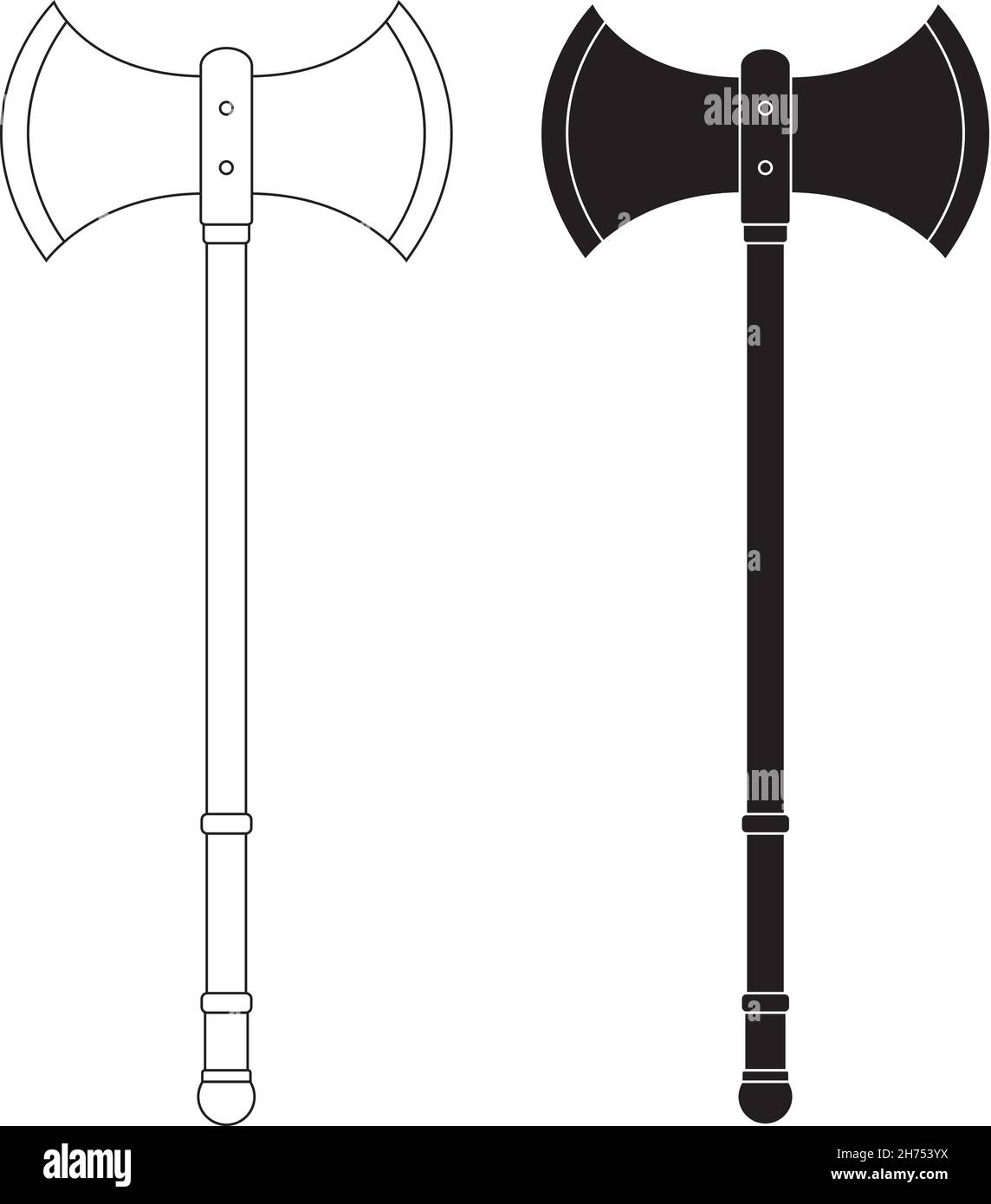 Medieval ax outline hi-res stock photography and images - Alamy
