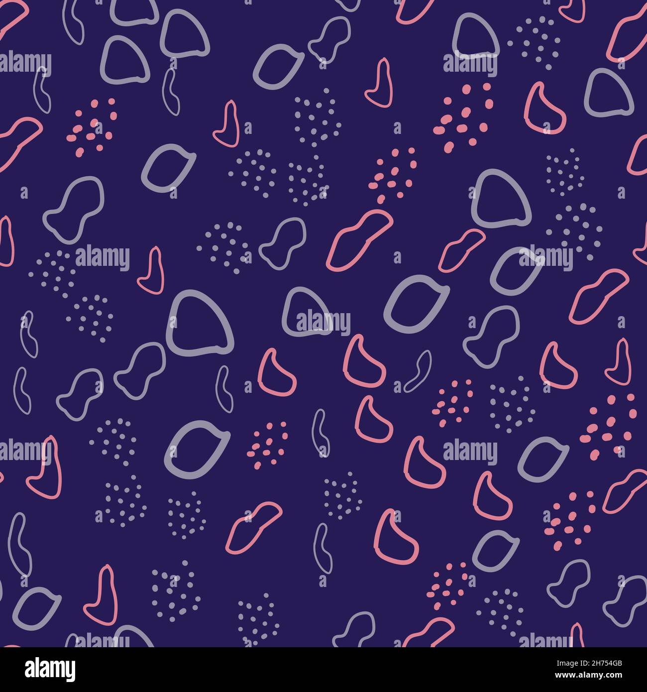 Abstract contemporary modern trendy seamless patterns. Hand drawn ...