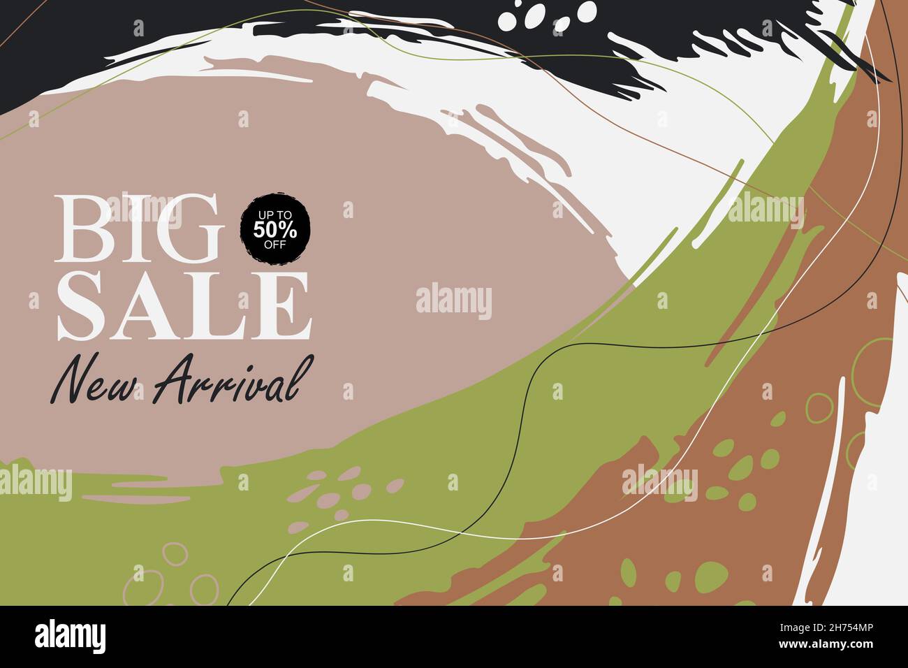 Sale background with brush style. Vector illustration Stock Vector ...