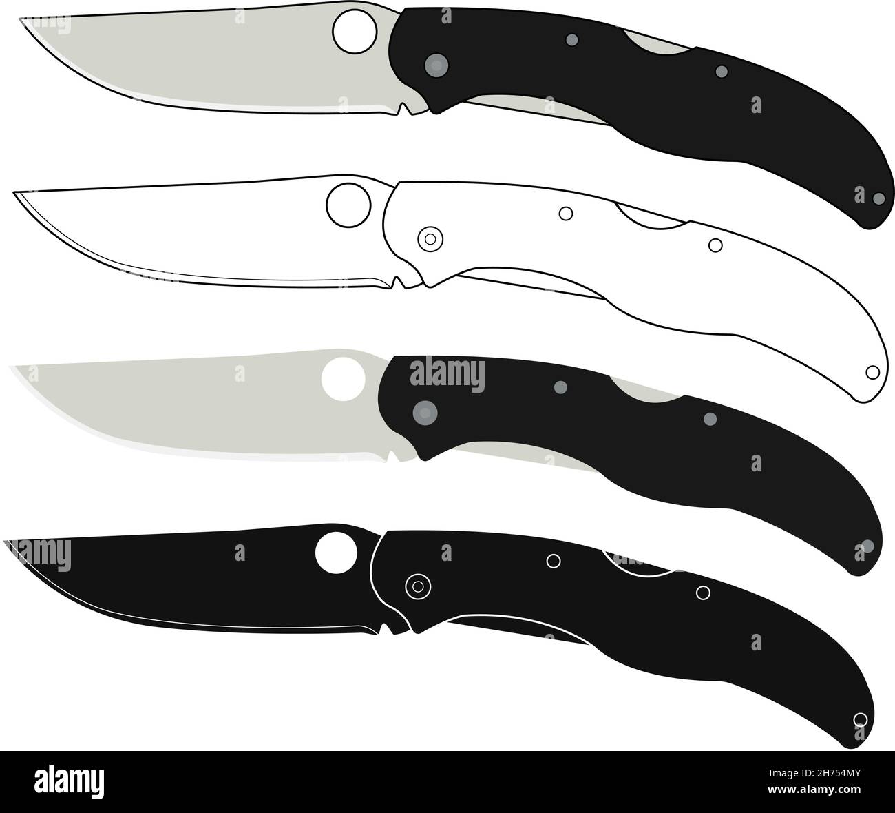 Open carry knife Stock Vector Images - Alamy