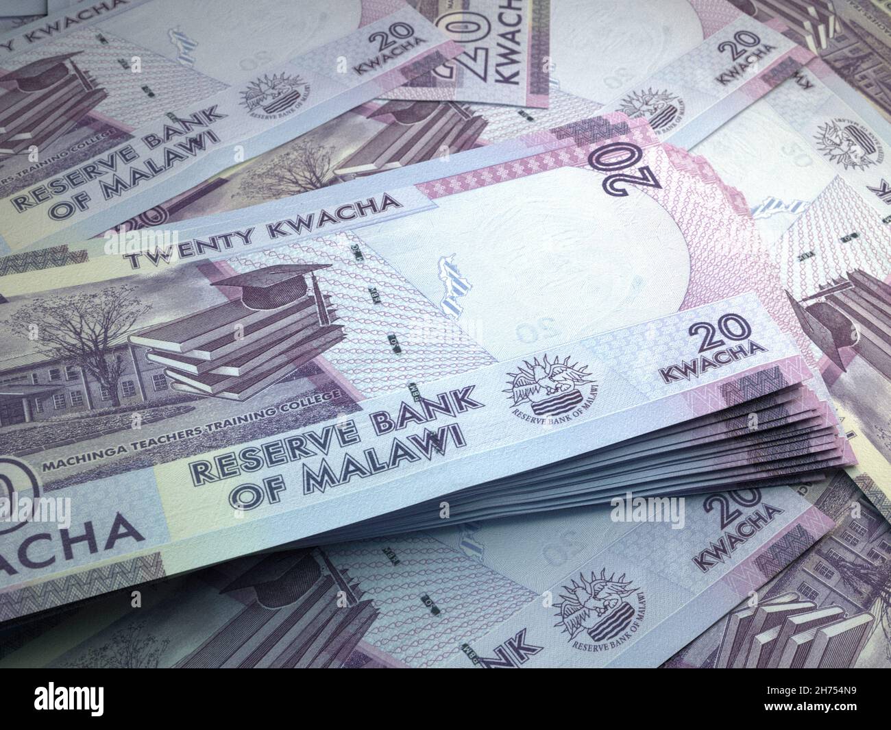 Money of Malawi. Kwacha bills. MWK banknotes. 20 Nyanja. Business ...