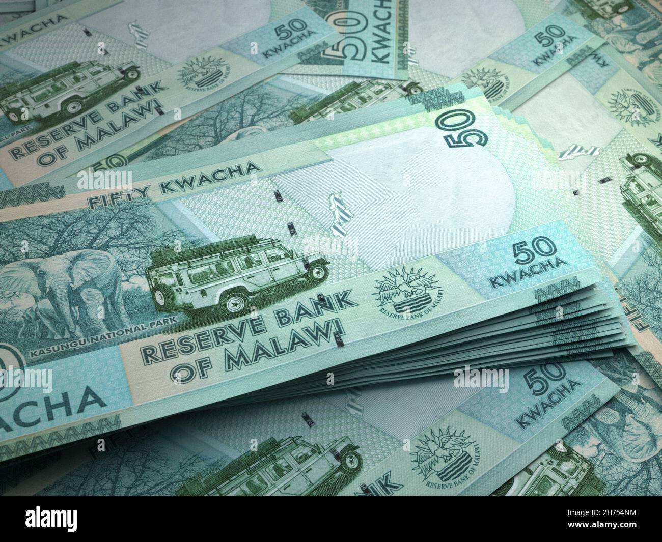 Money of Malawi. Kwacha bills. MWK banknotes. 50 Nyanja. Business ...