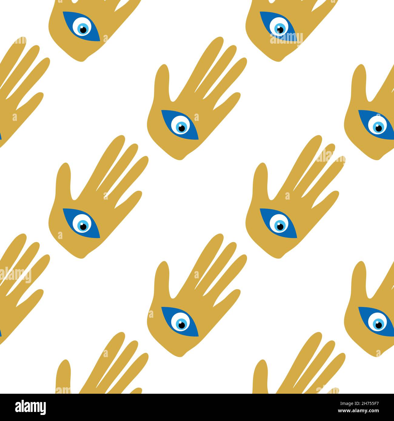 Hamsa eye, magical eye seamless pattern. Magic, witchcraft, occult ...