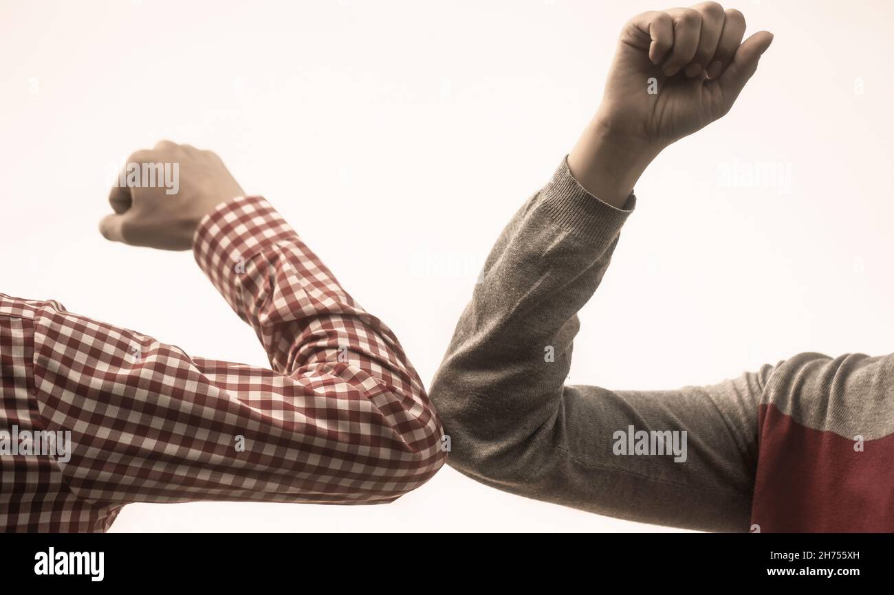 Elbow bump black hi-res stock photography and images - Alamy