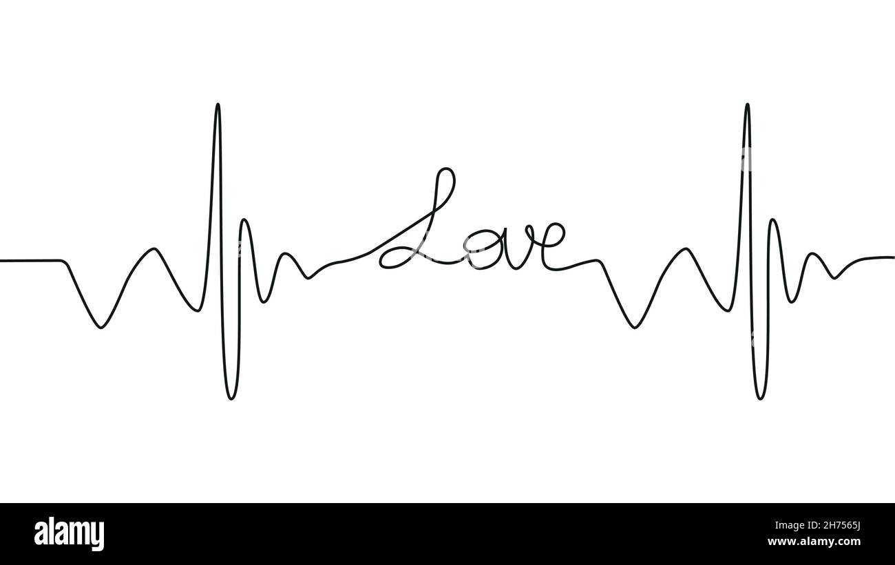 Heart Monitor Line Tattoo With Words