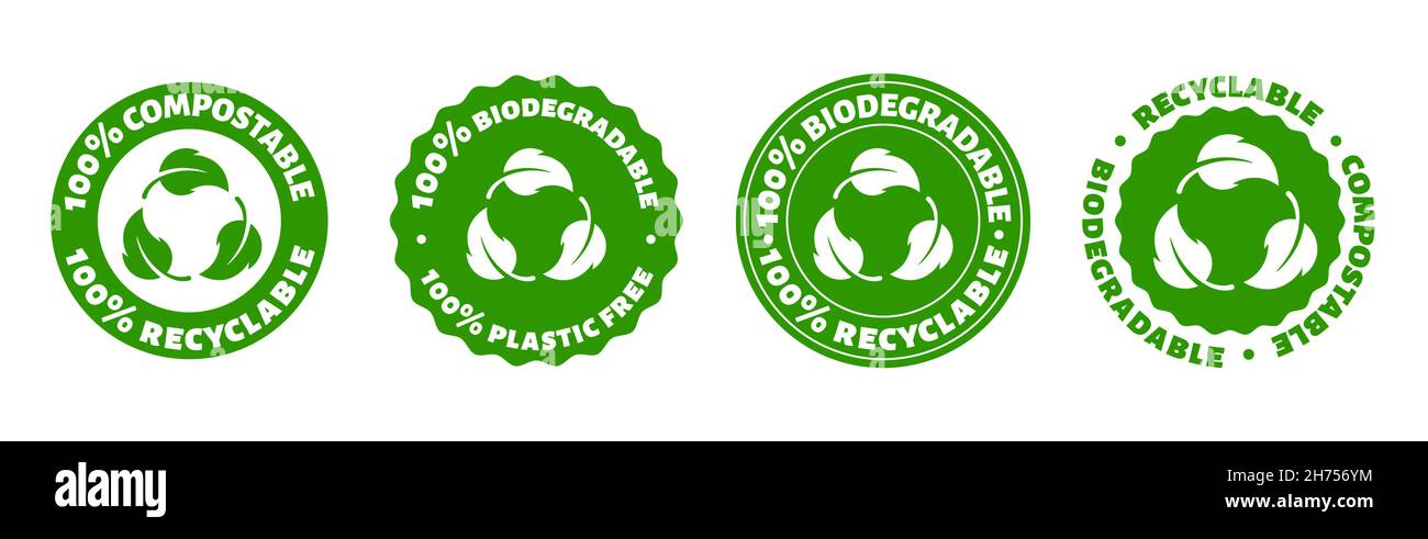 Compostable packaging logo Cut Out Stock Images & Pictures - Alamy