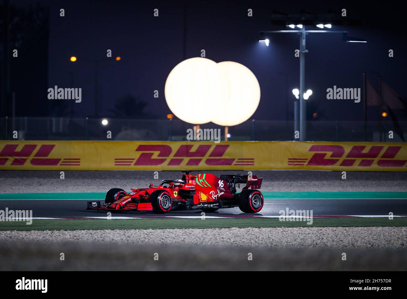 16 LECLERC Charles (mco), Scuderia Ferrari SF21, action during the Formula 1 Ooredoo Qatar Grand ...