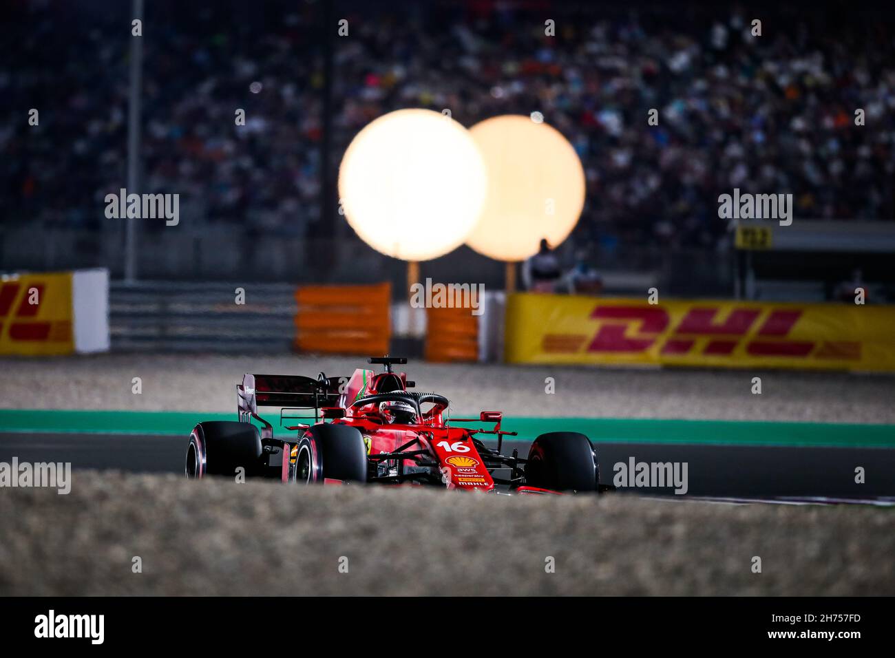 16 LECLERC Charles (mco), Scuderia Ferrari SF21, action during the Formula 1 Ooredoo Qatar Grand ...