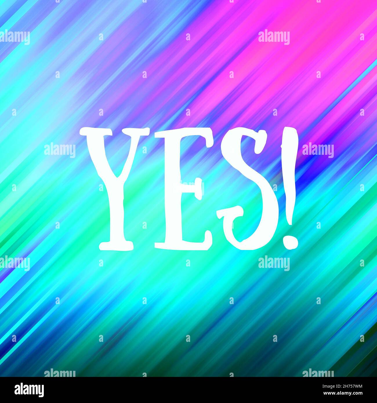 Yes word Lettering for banner, poster and sticker Business concept with ...