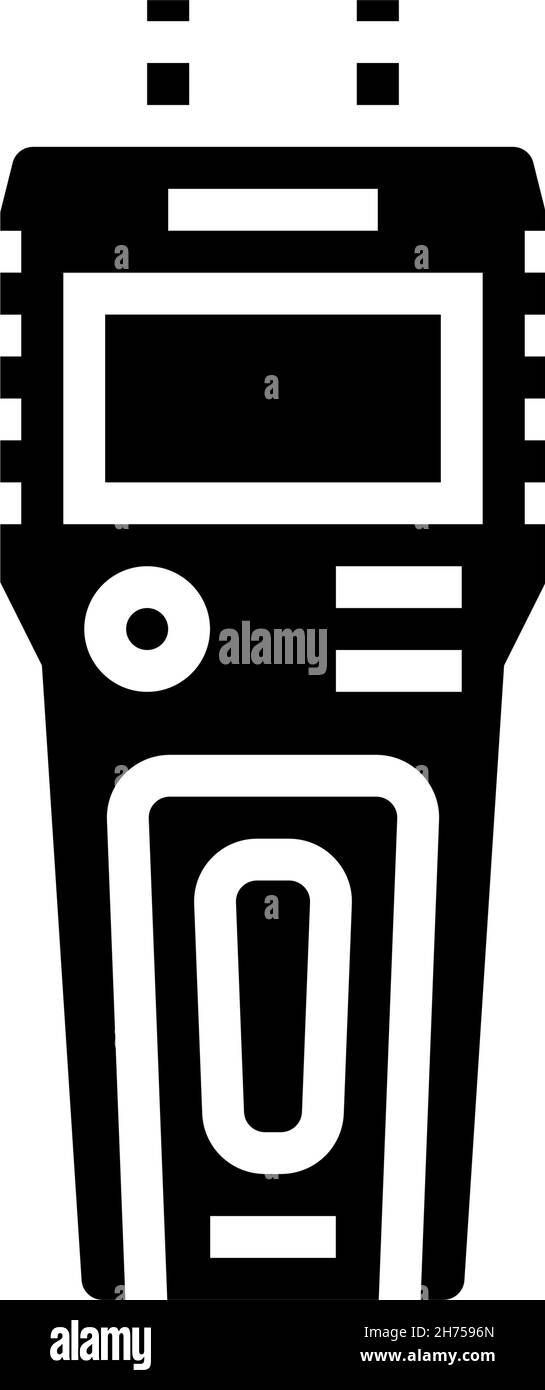 moisture meter carpenter digital device glyph icon vector illustration ... moisture meter carpenter digital device glyph icon vector illustration ...