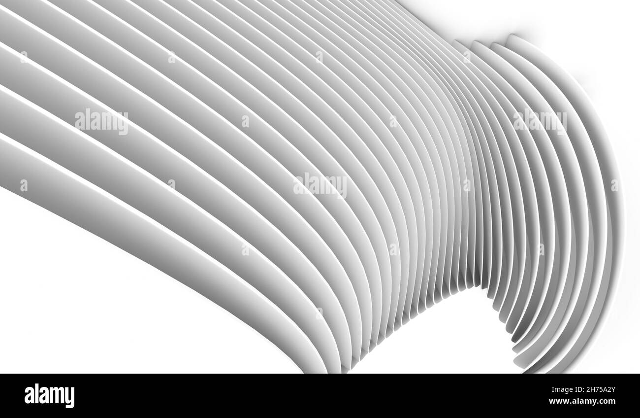 Abstract 3d background of wavy shapes. 3d rendering Stock Photo - Alamy