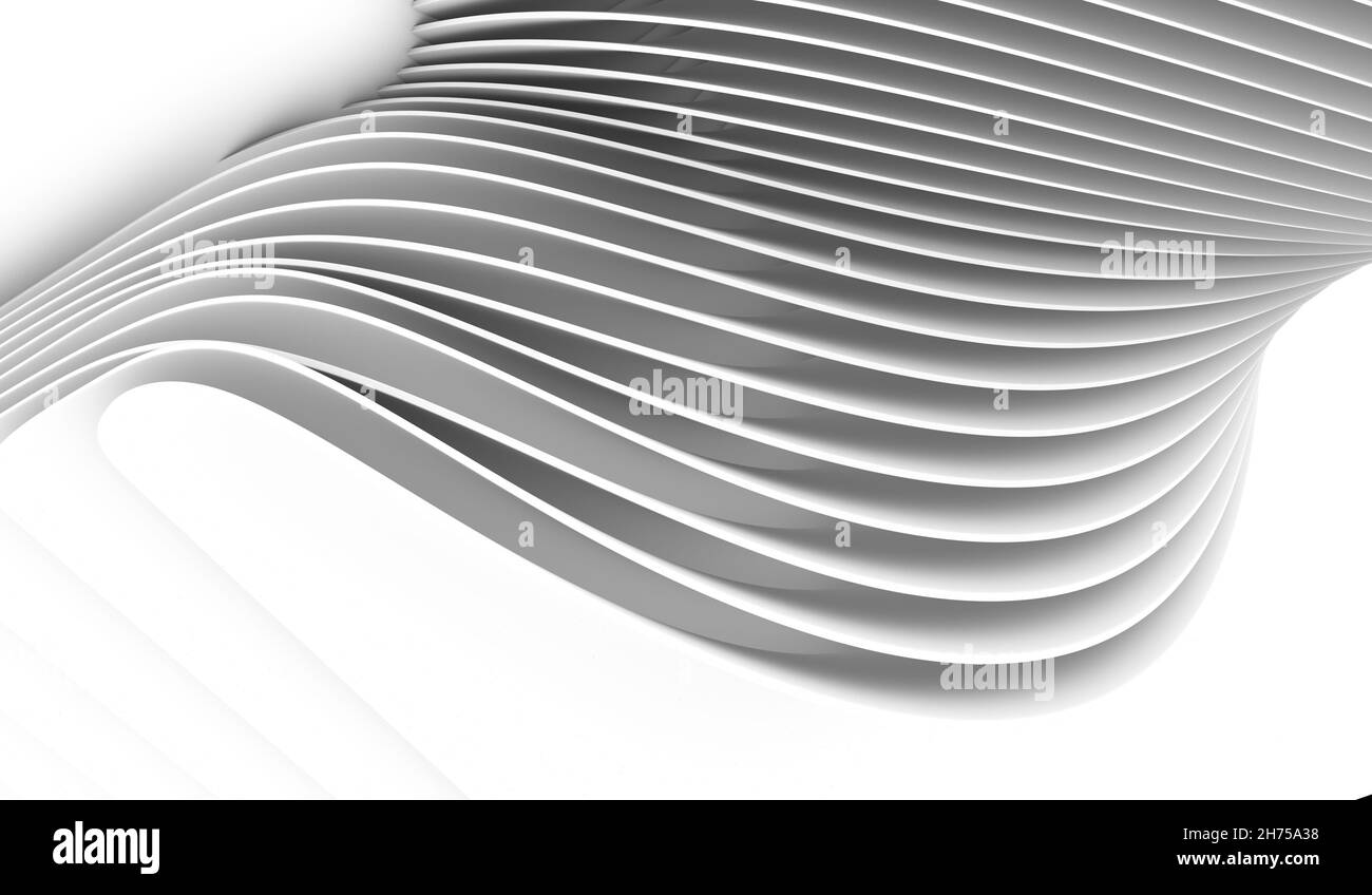 Abstract 3d background of wavy shapes. 3d rendering Stock Photo - Alamy