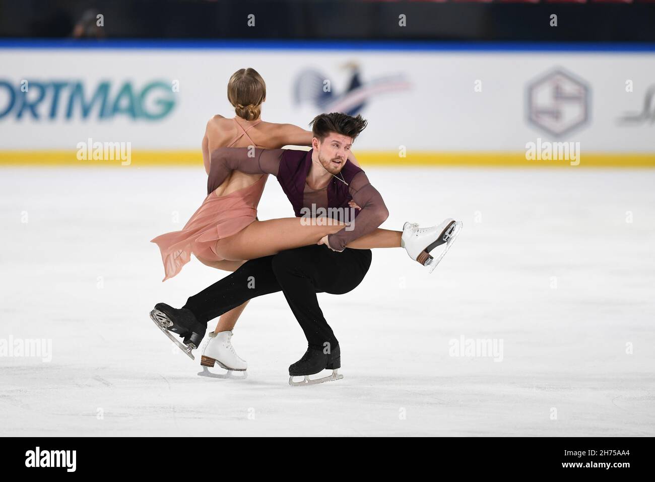 Grenoble, France. Alexandra STEPANOVA & Ivan BUKIN (Russia), during free dance, ice dance at the ...