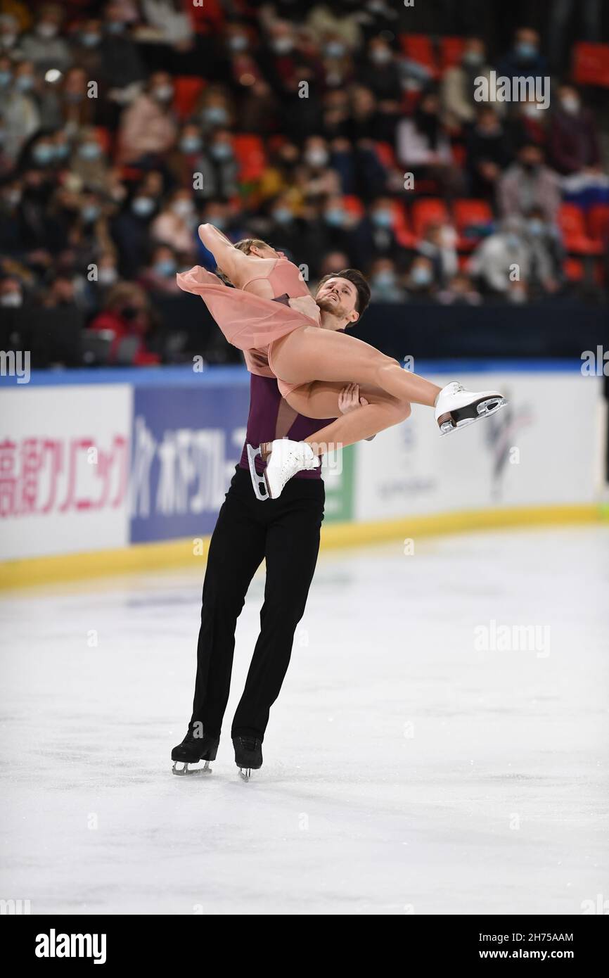 Grenoble, France. Alexandra STEPANOVA & Ivan BUKIN (Russia), during free dance, ice dance at the ...
