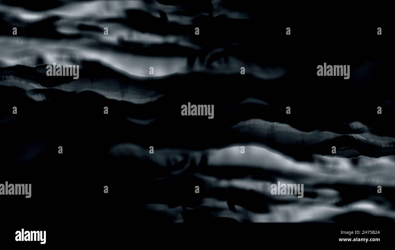 Abstract lines are reflected in water on black background. Animation ...