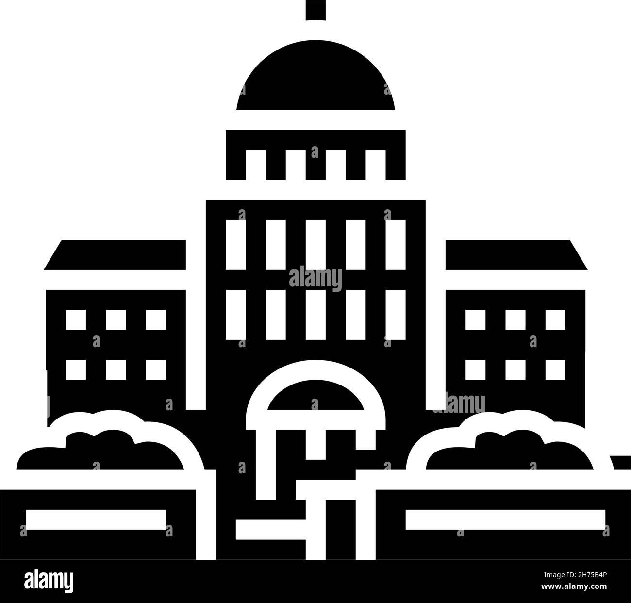 parliament state structure building glyph icon vector illustration ...
