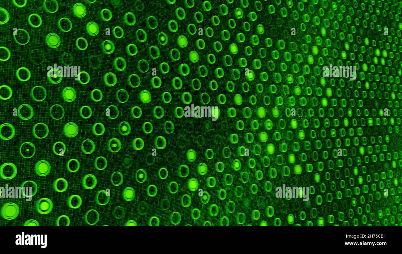 Background of flashing dots on colored electronic field. Animation ...