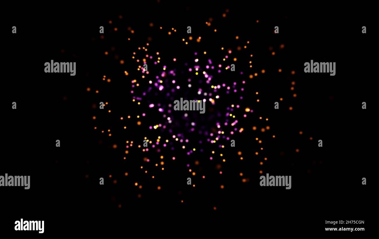 Abstract animation of moving colorful luminous spots bokeh. Animation. Dive into stream of ...