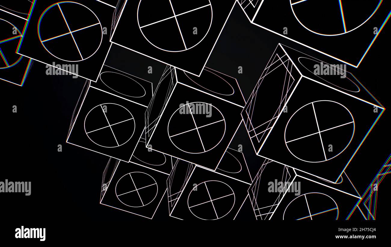 Rotating Cubes Animation Looping Animation Rotating Cubes Of White