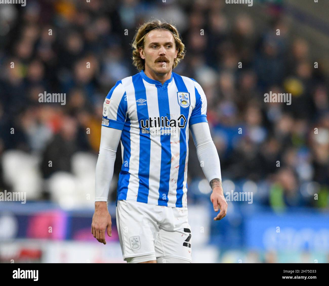 Huddersfield, UK. 20th Nov, 2021. Danny Ward #25 of Huddersfield Town ...