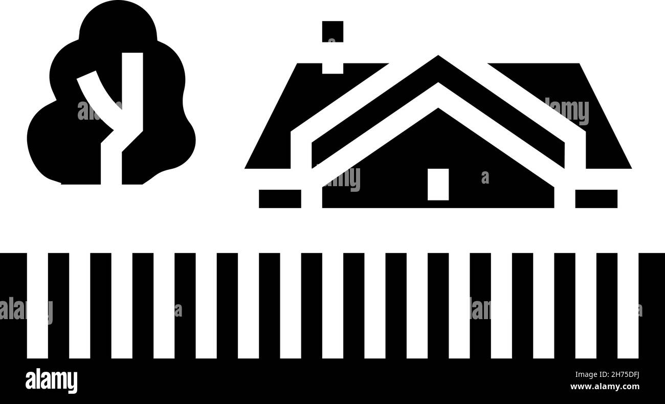 private house suburb glyph icon vector illustration Stock Vector Image ...