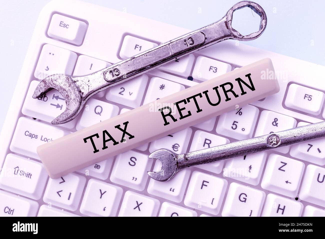 Text sign showing Tax Return. Word for Tax payer financial information ...