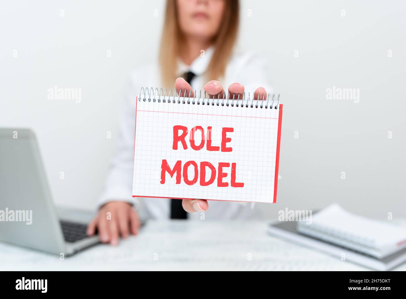 Sign displaying Role Model. Conceptual photo a person looked to by ...