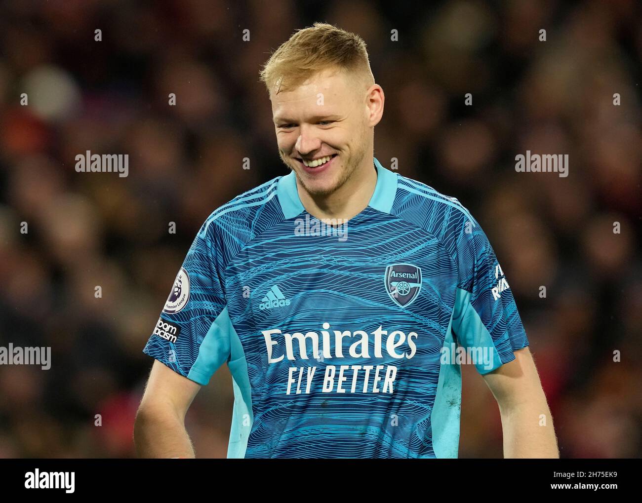 Liverpool, England, 20th November 2021. Aaron Ramsdale of Arsenal after ...