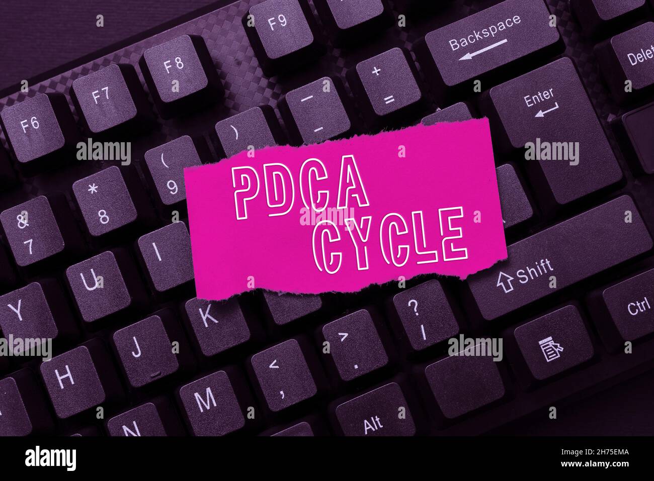 Hand Writing Sign Pdca Cycle Internet Concept Use To Control And Continue Improve The Processes