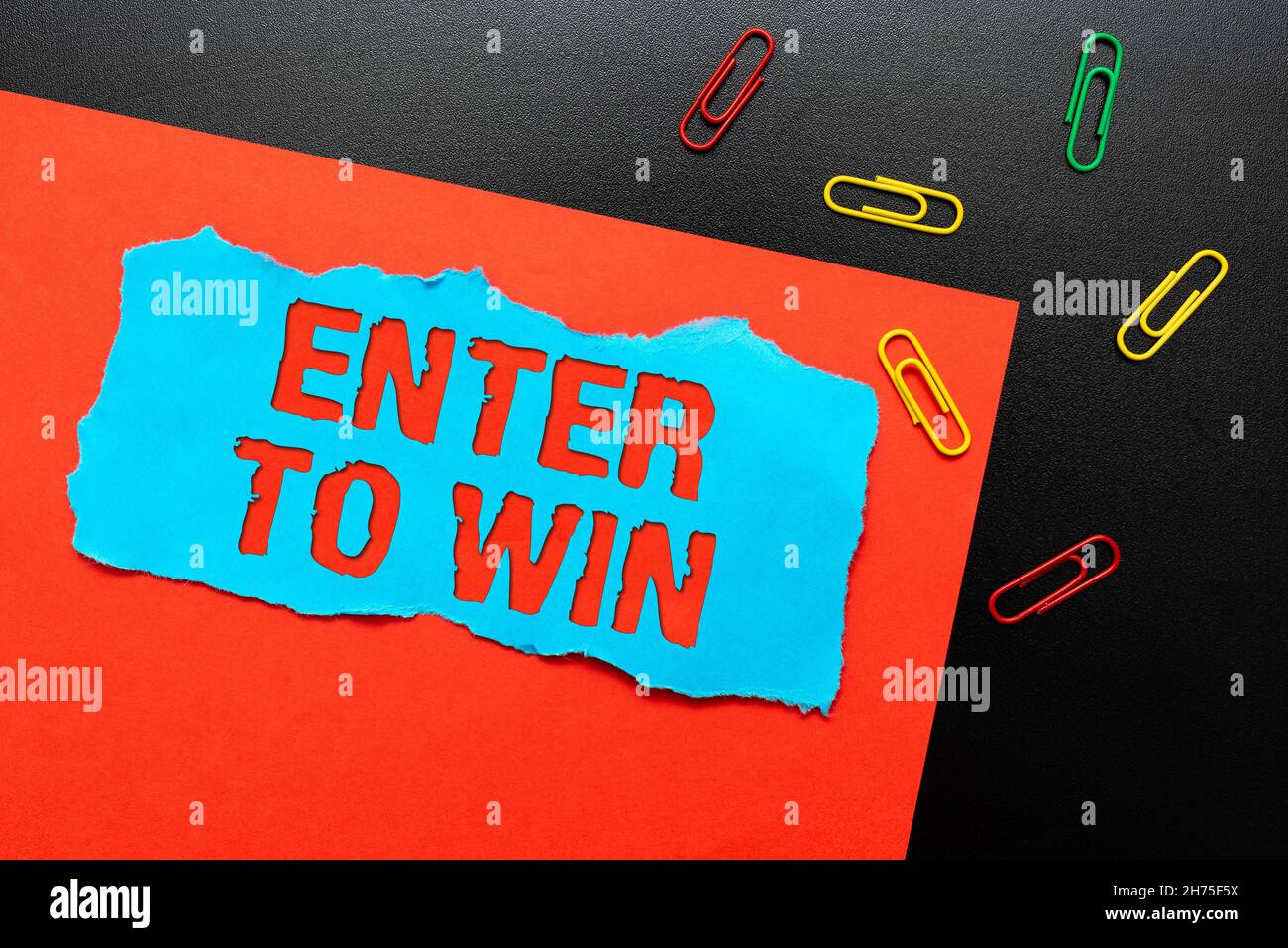 Text caption presenting Enter To Win. Business approach exchanging ...