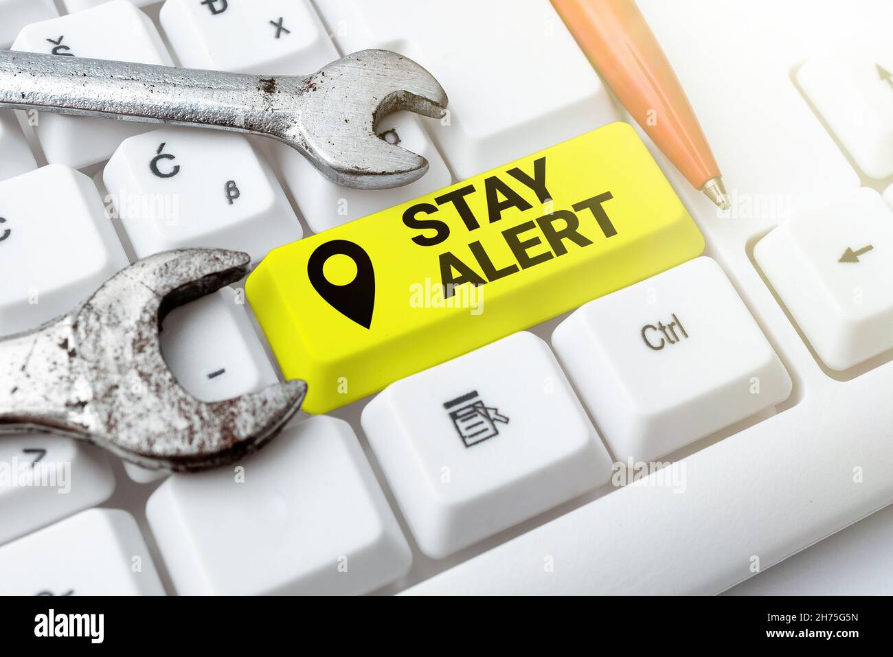 Handwriting text Stay Alert. Word Written on Paying full attention to ...