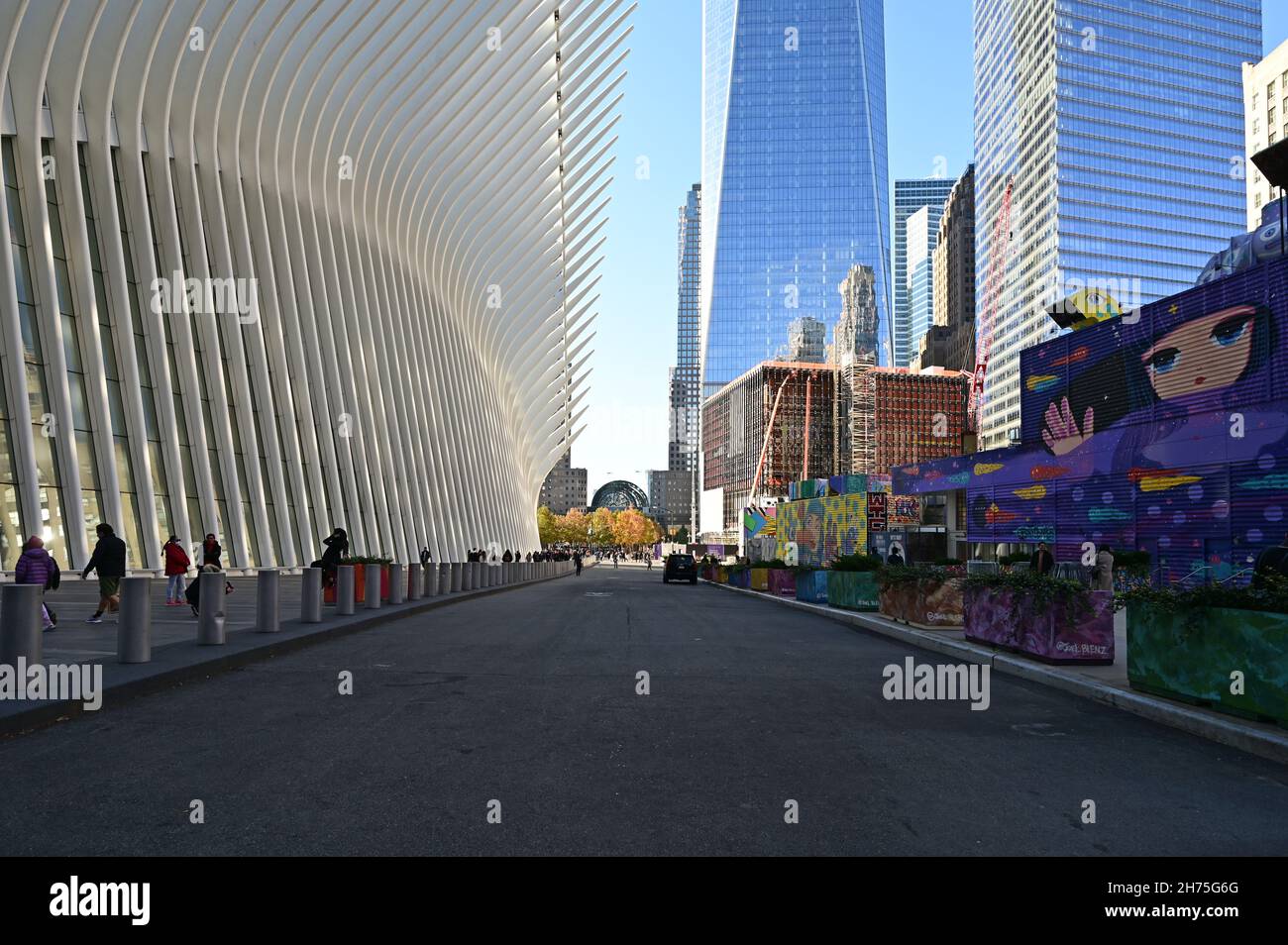 New York City, New York - November 6, 2021 - The Oculus transportation ...