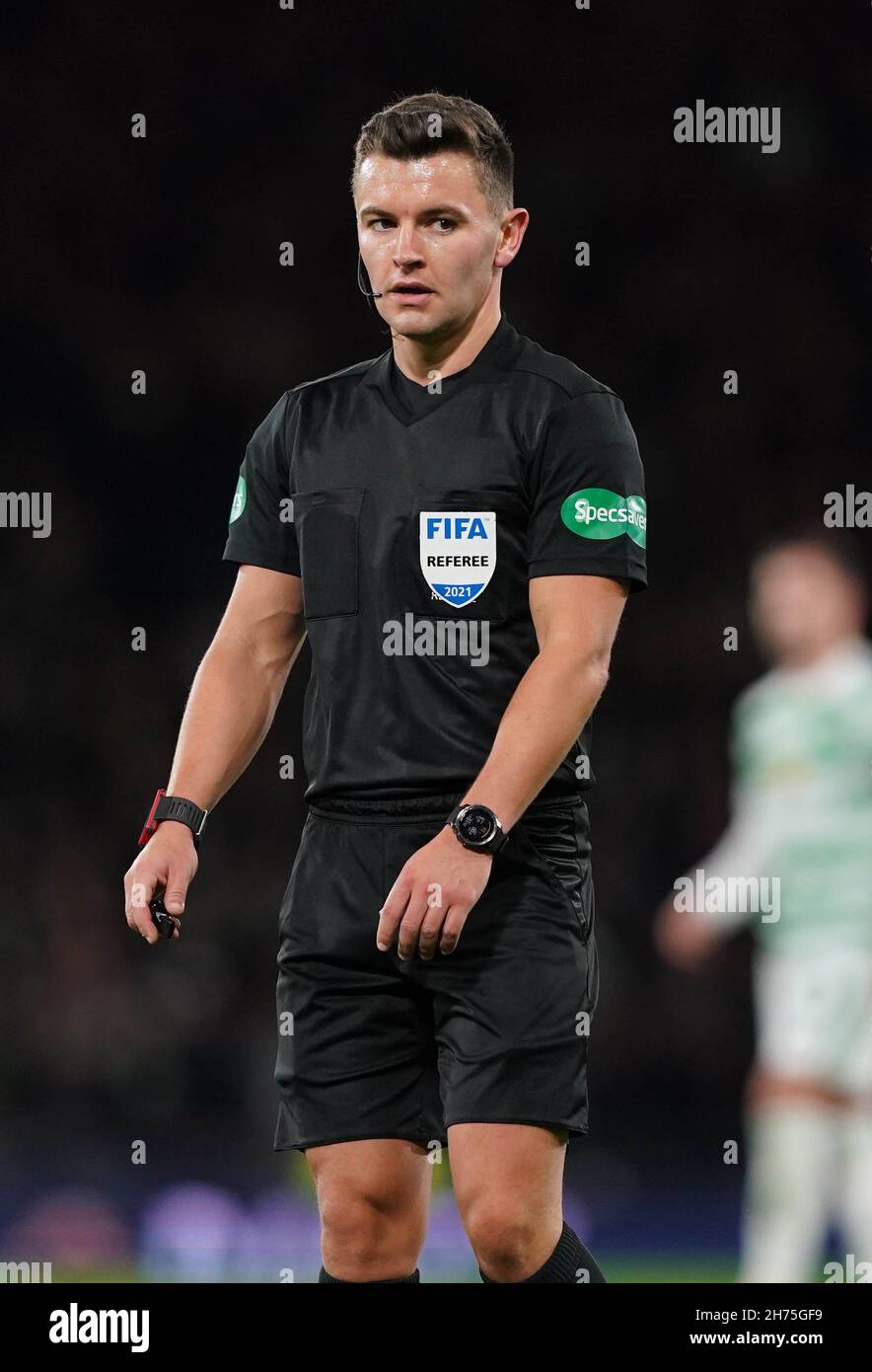 Referee Nick Walsh during the Premier Sports Cup semi-final match at ...