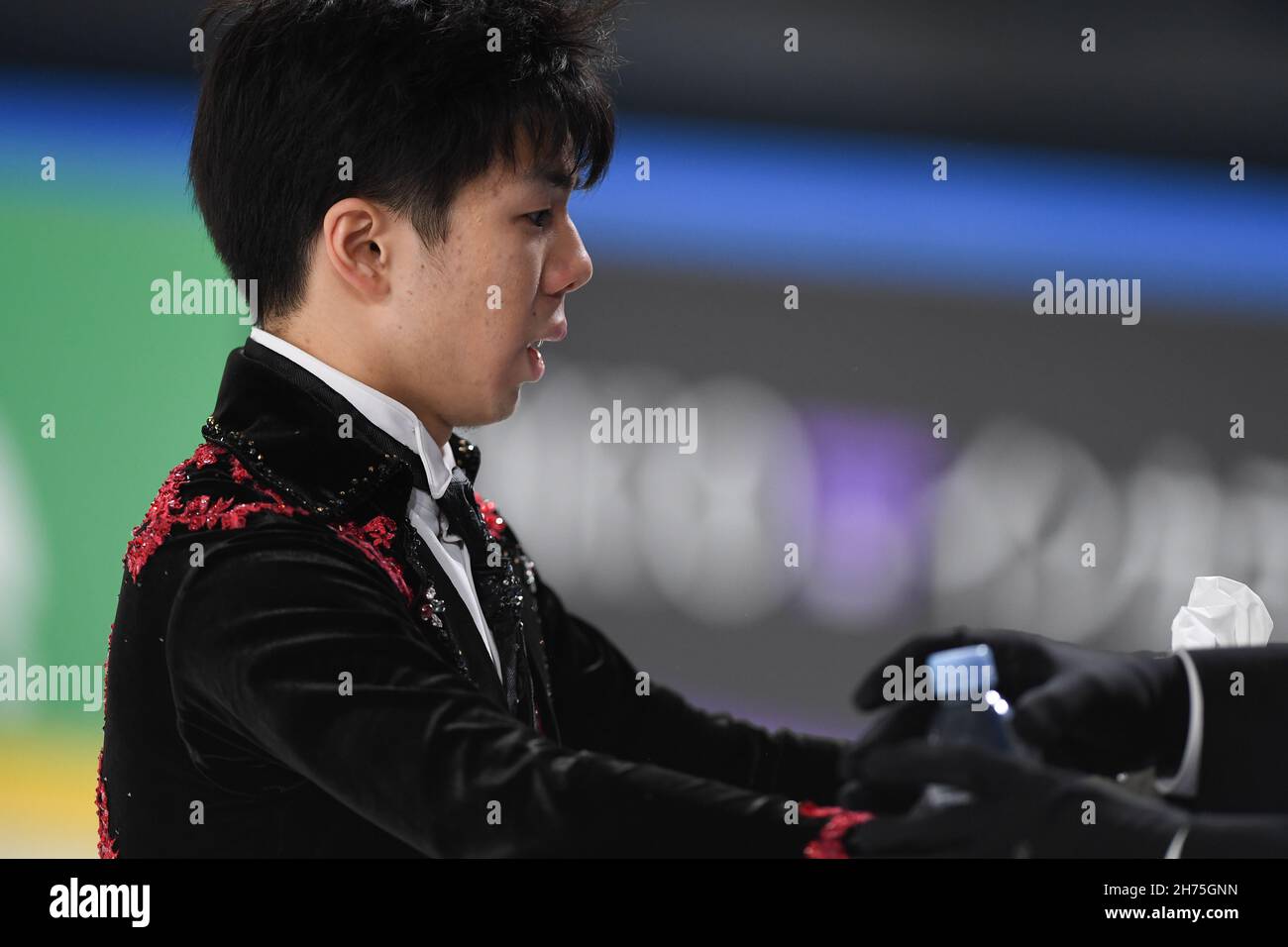 Grenoble, France. Shun SATO (Japan), during men free program at the ISU ...