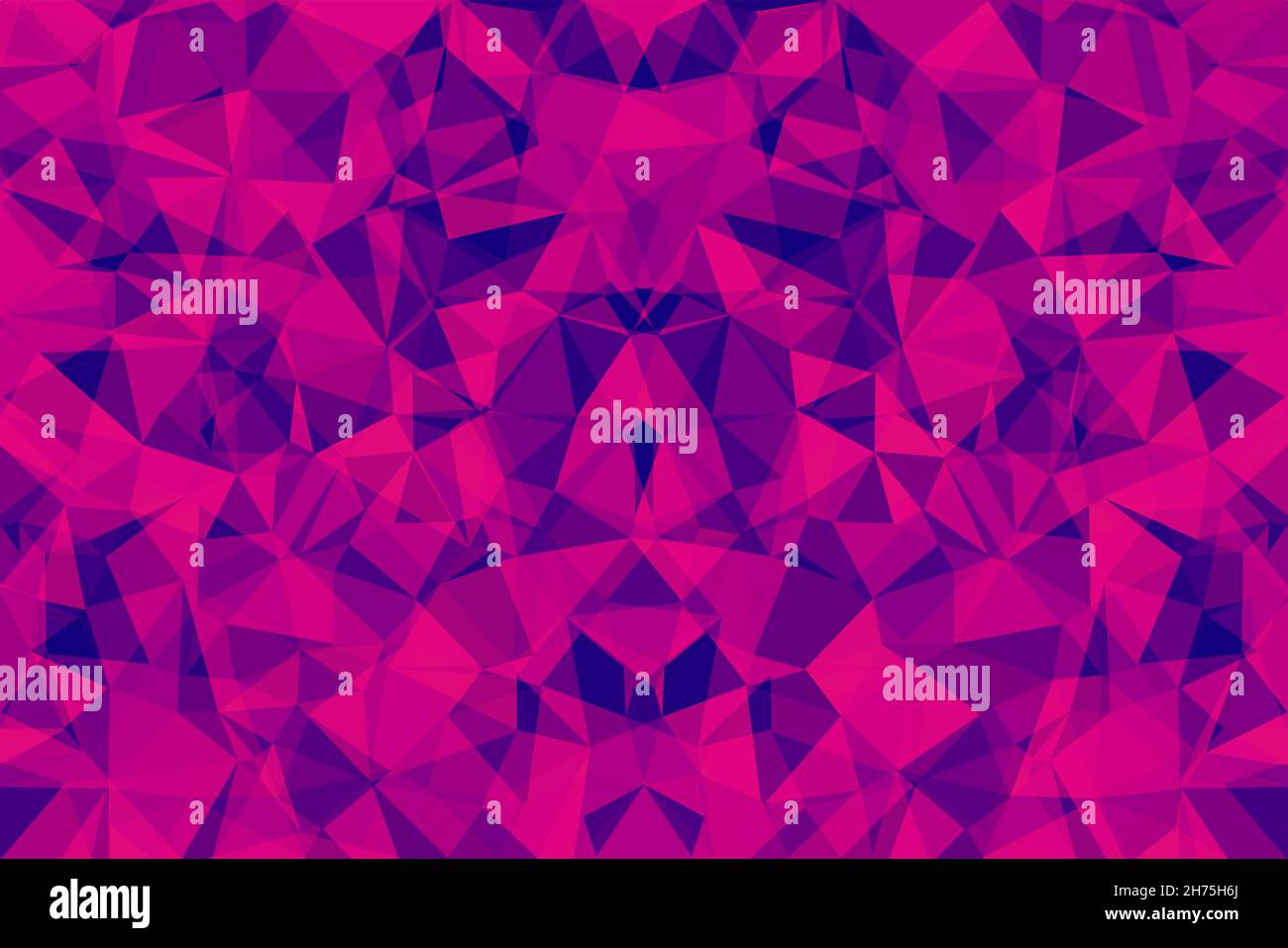 Purple abstract polygonal background. Vector symmetric low poly ...