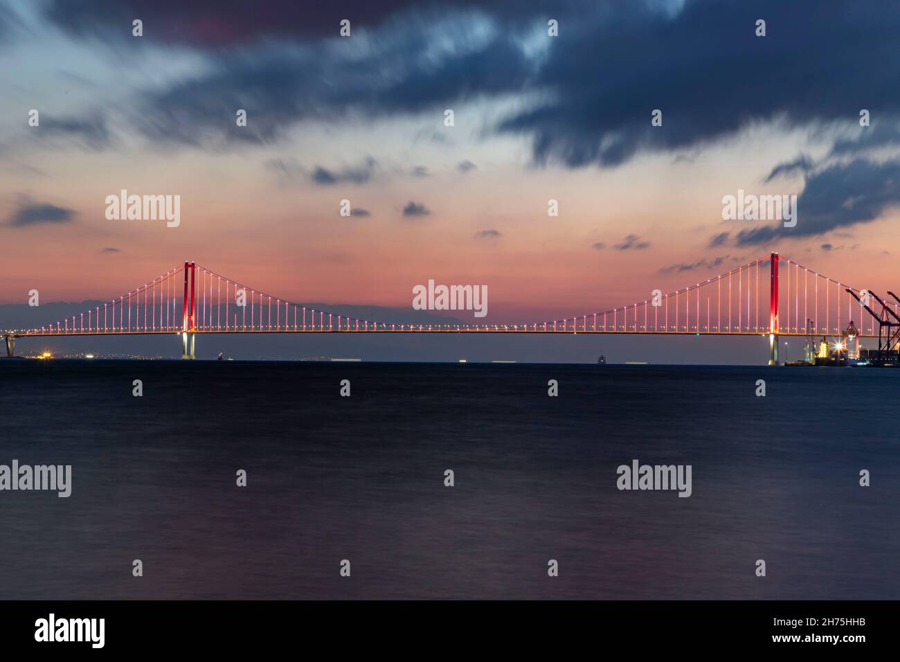 Osmangazi Bridge (Izmit Bay Bridge). IZMIT, KOCAELI, TURKEY. Longest ...