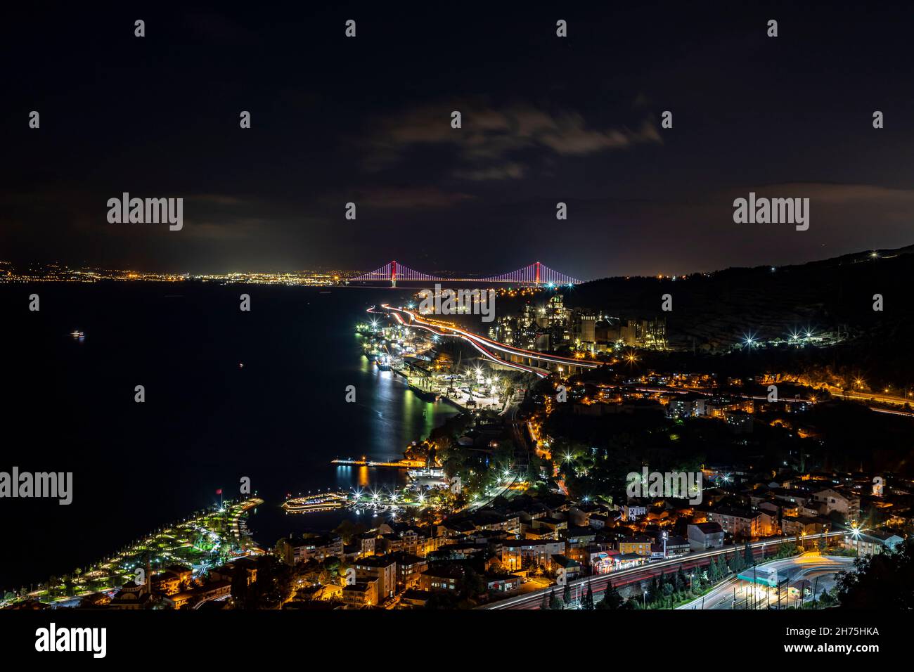Osmangazi Bridge (Izmit Bay Bridge). IZMIT, KOCAELI, TURKEY. Longest ...